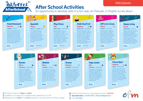 After School Activities – Ecole Française de Melbourne